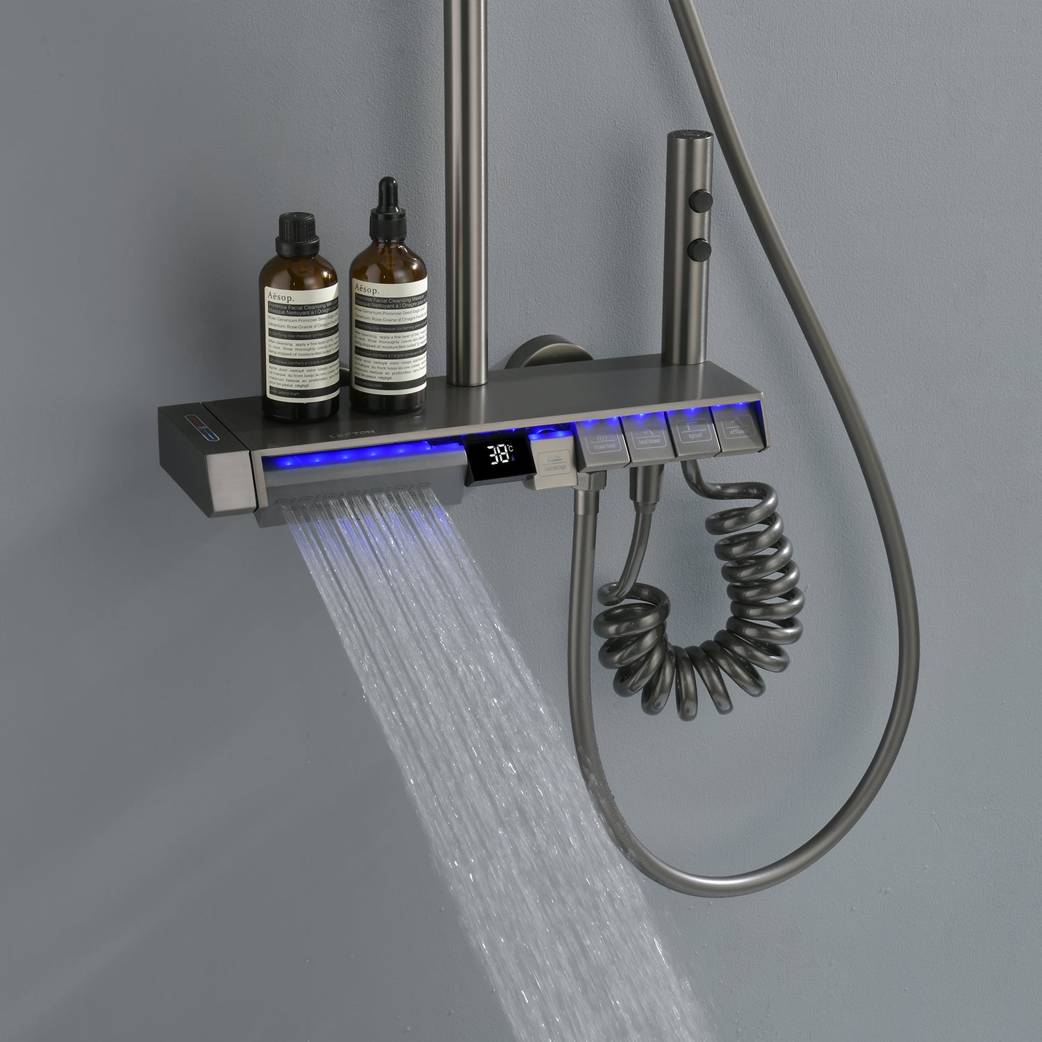 Smart Thermostatic Shower System with Digital Light – Lefton Home