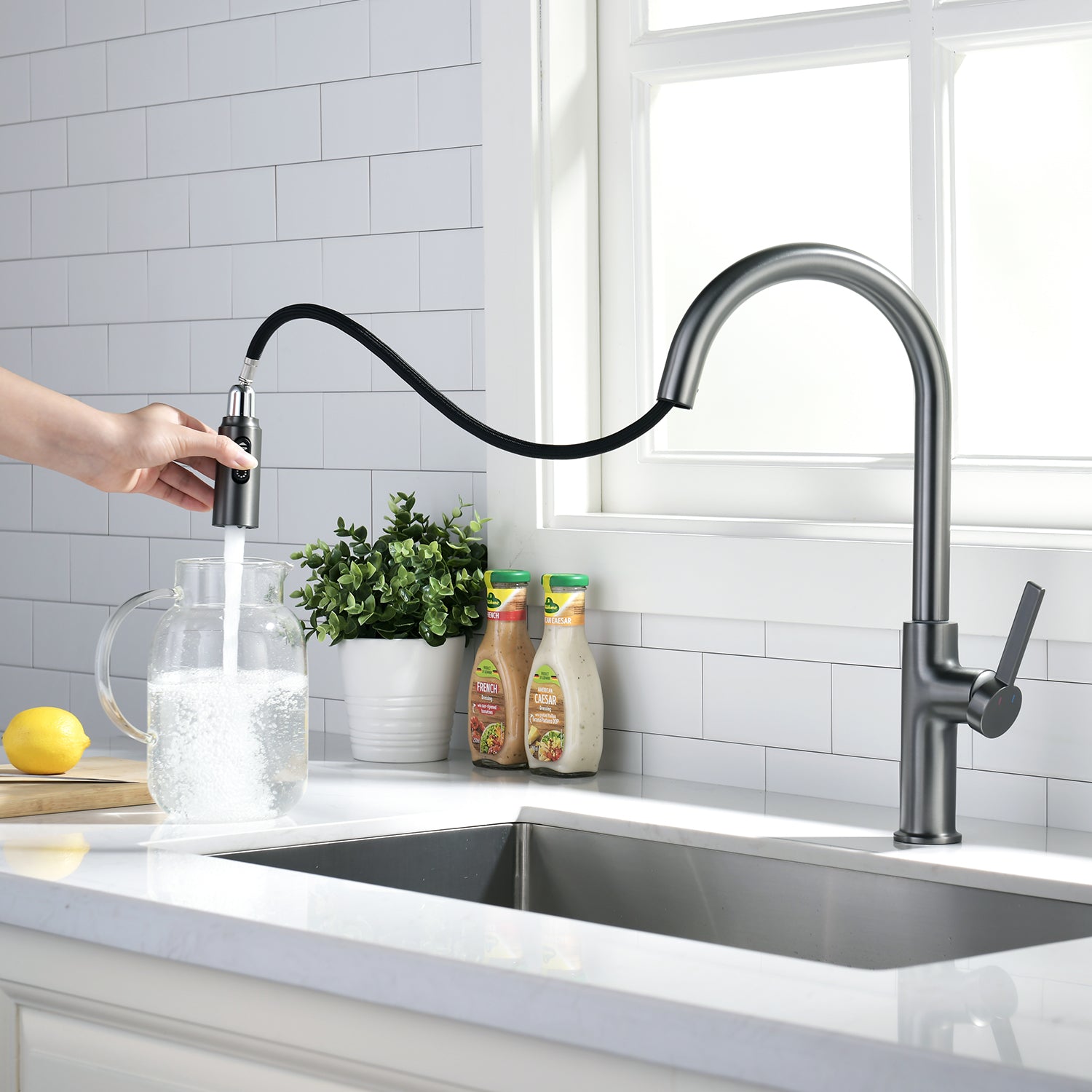 Lefton Kitchen Pull-Down Faucet with 3 Water Outlet Modes – Lefton Home