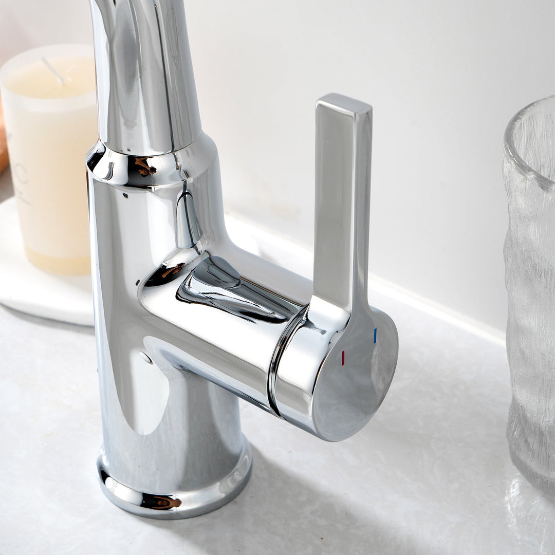Lefton Single-Hole Pull-Out Liftable Bathroom Faucet-BF2209 – Lefton Home
