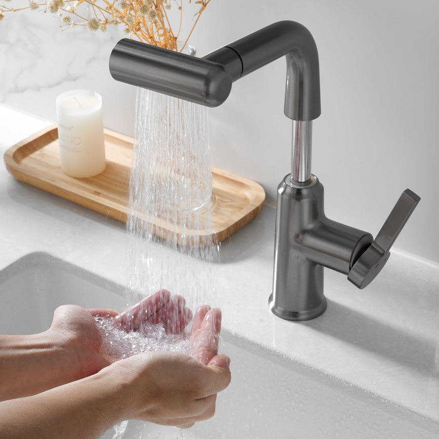Lefton Single-Hole Pull-Out Liftable Bathroom Faucet-BF2209 – Lefton Home