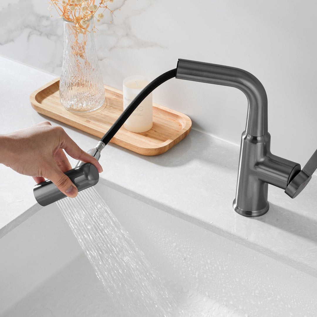 Lefton Single-Hole Pull-Out Liftable Bathroom Faucet-BF2209 – Lefton Home