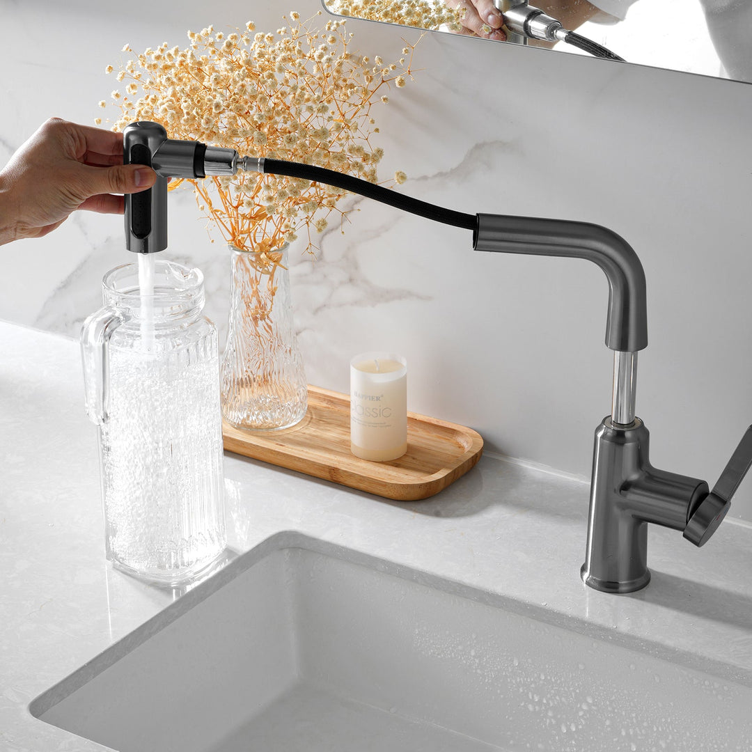 Lefton Single-Hole Pull-Out Liftable Bathroom Faucet-BF2209 – Lefton Home