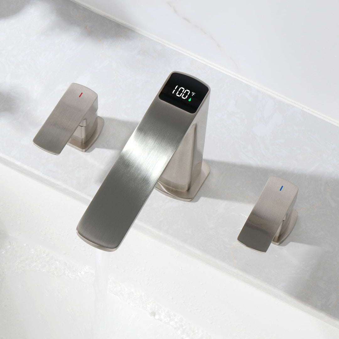 Recertified Lefton 3-hole, 2-Handle Widespread Bathroom Faucet-BFWS2402 ...