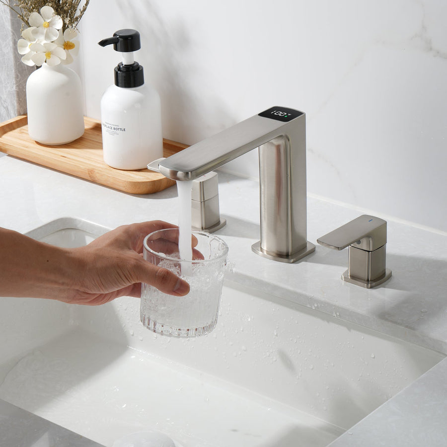 Recertified Lefton 3-hole, 2-Handle Widespread Bathroom Faucet-BFWS2402 ...