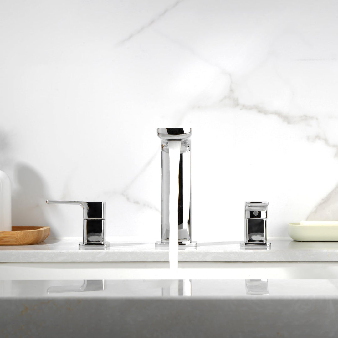 Recertified Lefton 3-hole, 2-Handle Widespread Bathroom Faucet-BFWS2402 ...