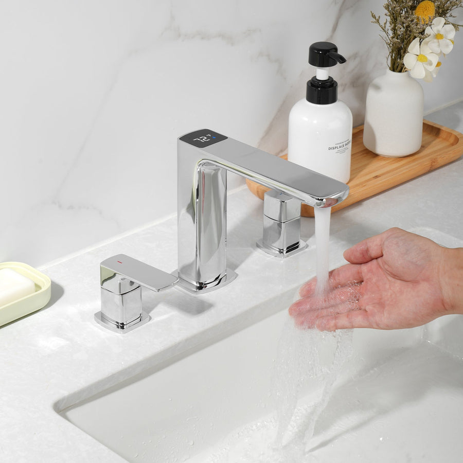 Recertified Lefton 3-hole, 2-Handle Widespread Bathroom Faucet-BFWS2402 ...
