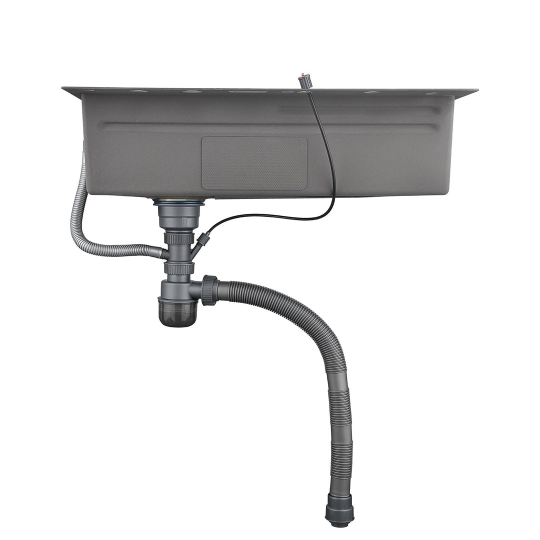 Lefton 33x22 Inch Waterfall Kitchen Sink with Temperature Display ...