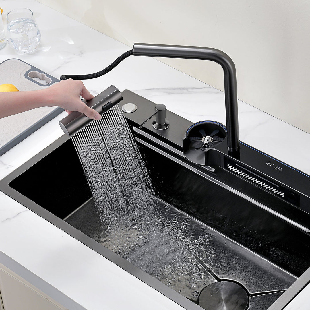 Lefton Stainless Steel Single Bowl Kitchen Sink Set KS2208 – Lefton Home