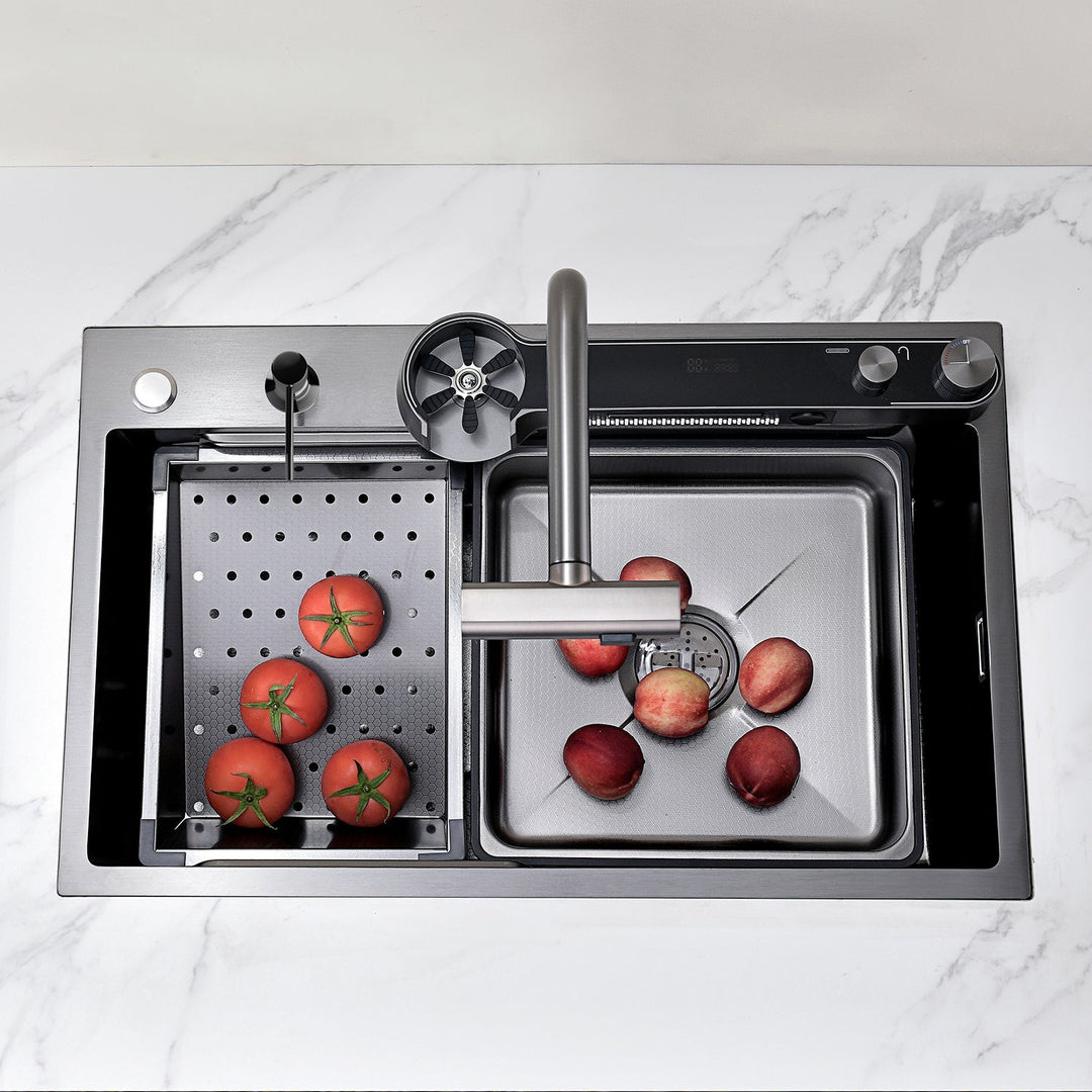 Recertified-Lefton Stainless Steel Single Bowl Kitchen Sink Set KS2208 ...