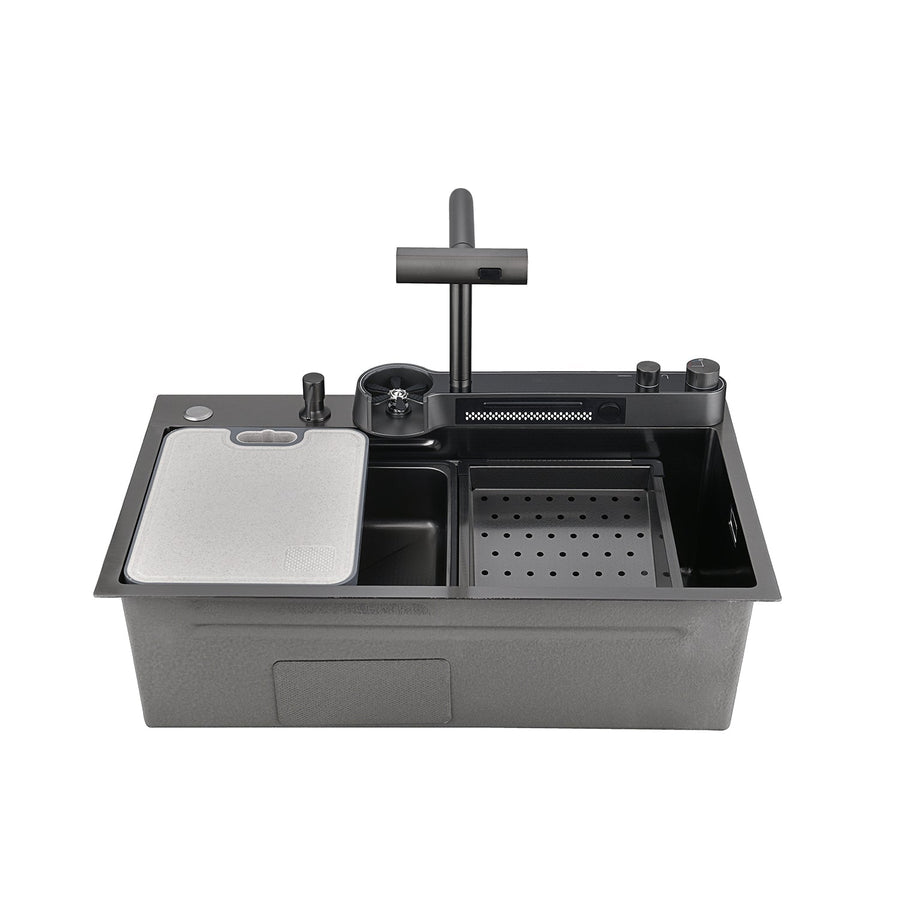 Recertified-Lefton Stainless Steel Single Bowl Kitchen Sink Set KS2208 ...