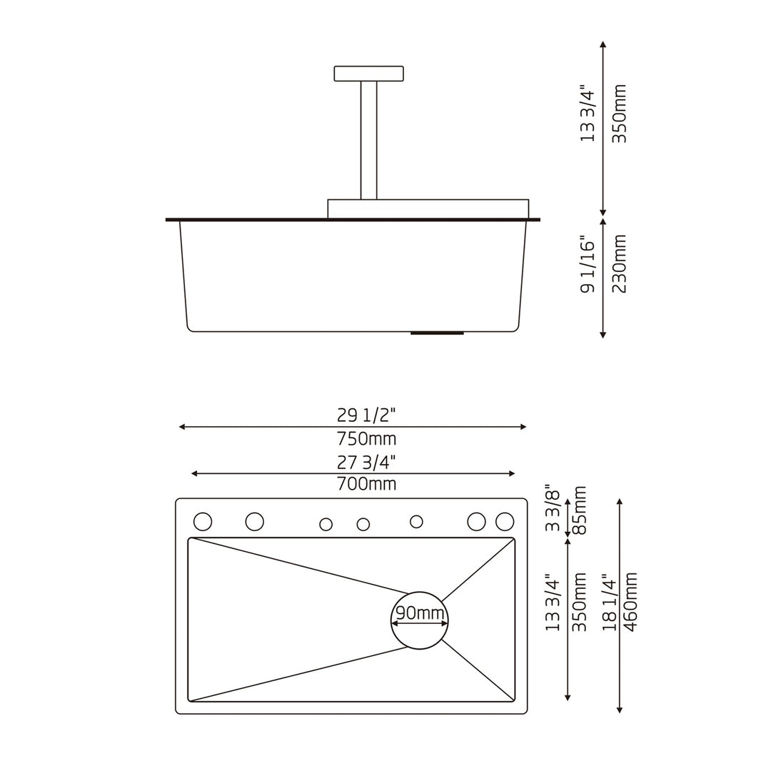 Recertified-Lefton Stainless Steel Single Bowl Kitchen Sink Set KS2208 ...