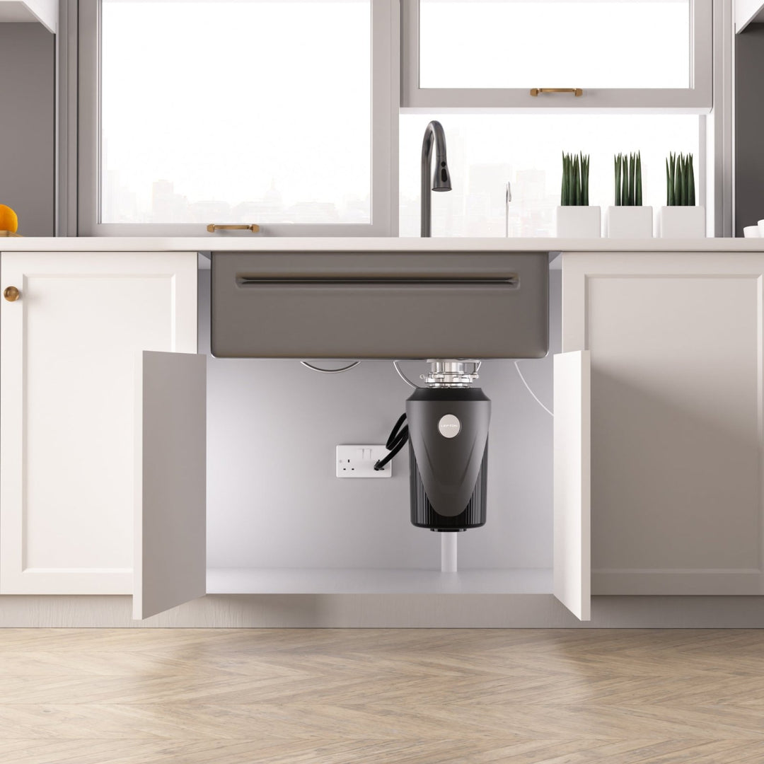 Lefton 33" x 22" Undermount Workstation Kitchen Sink with 1HP Garbage ...