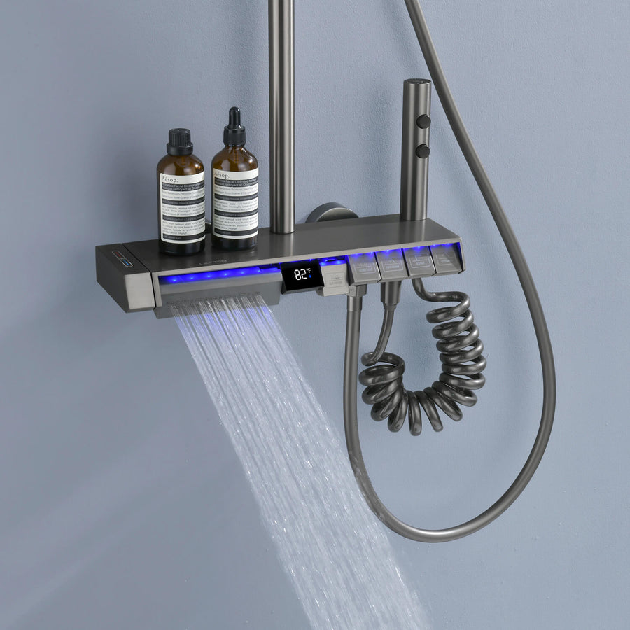 Smart Thermostatic Shower System with Digital Light – Lefton Home