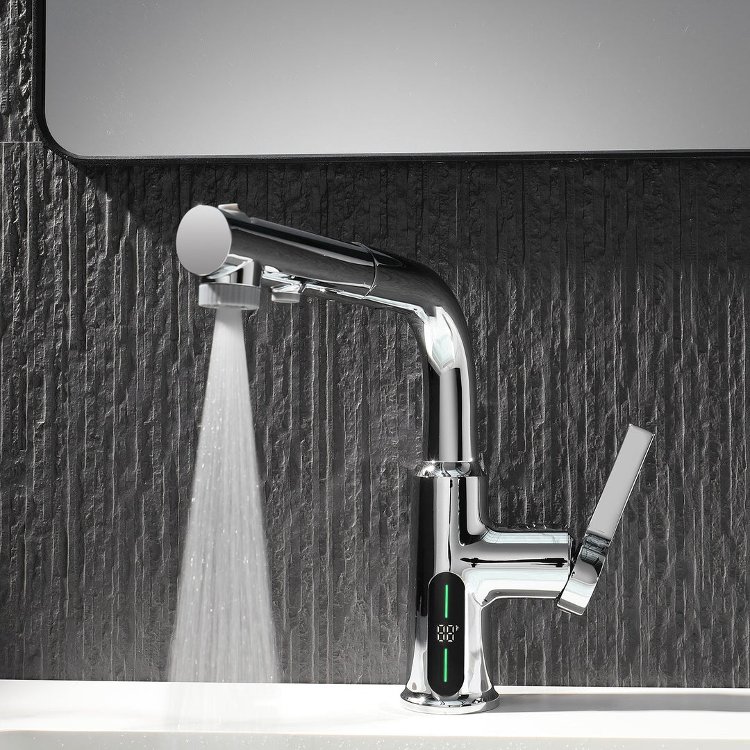Lefton Latest Liftable Pull-Out Bathroom Faucet-BF2501 – Lefton Home