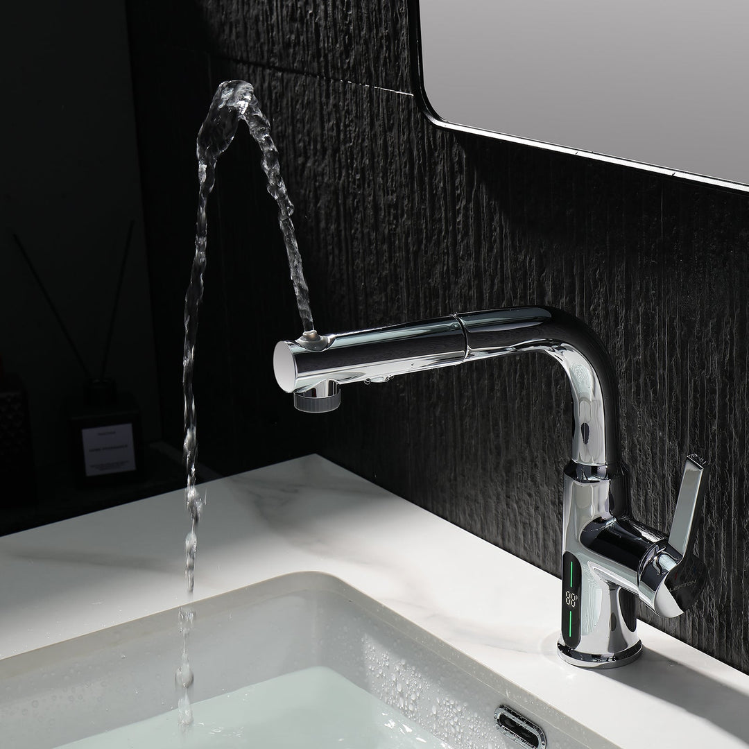 Lefton Latest Liftable Pull-Out Bathroom Faucet-BF2501 – Lefton Home