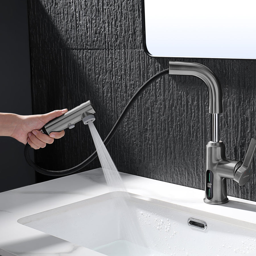 Lefton Latest Liftable Pull-Out Bathroom Faucet-BF2501 – Lefton Home