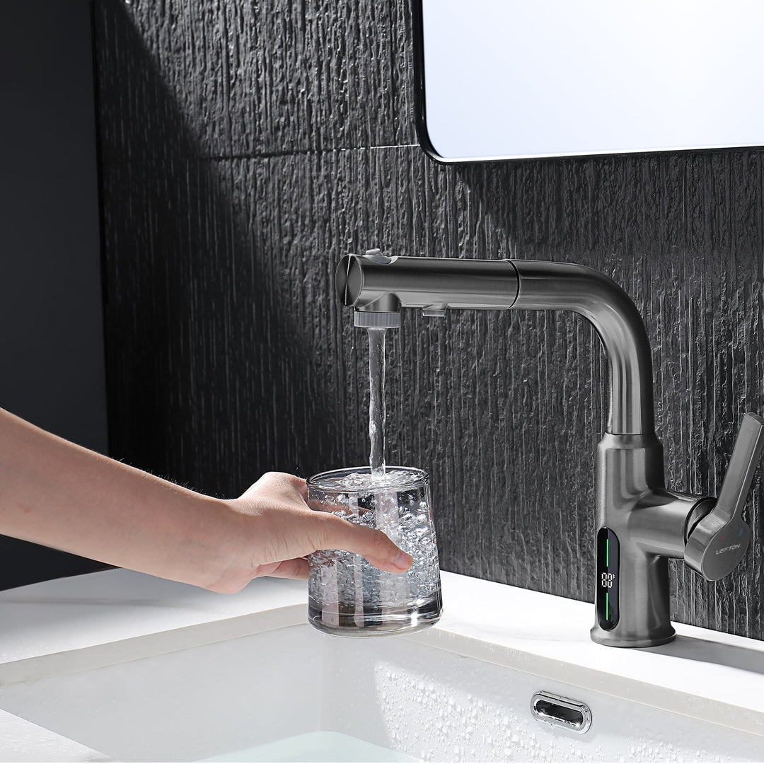 Lefton Latest Liftable Pull-Out Bathroom Faucet-BF2501 – Lefton Home