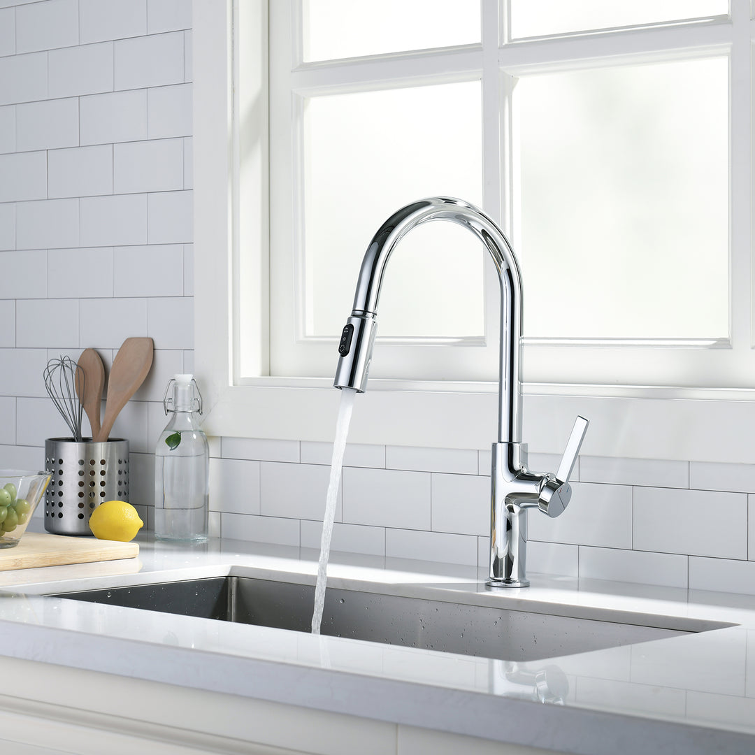 Lefton Kitchen Pull-Down Faucet with 3 Water Outlet Modes – Lefton Home
