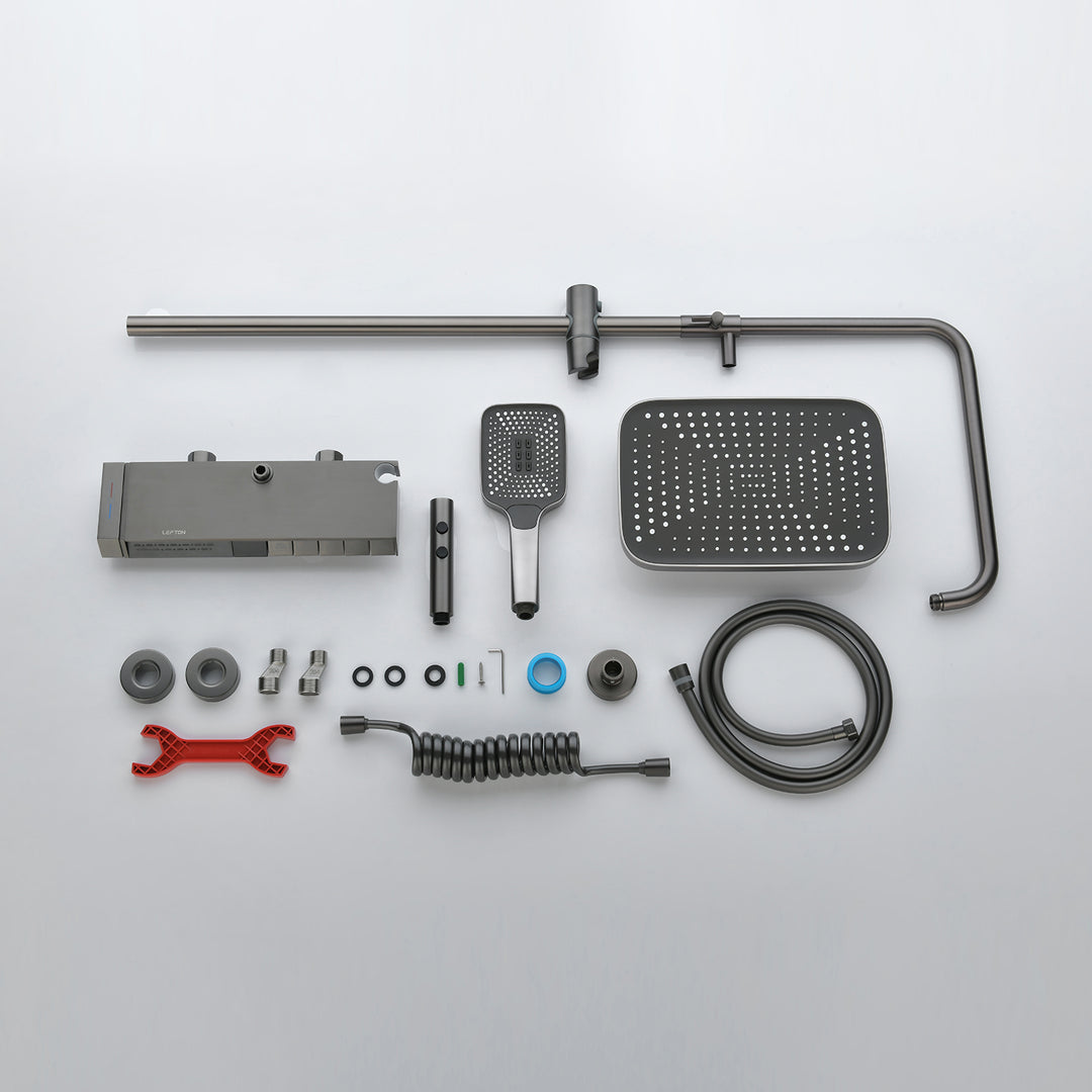 Smart Thermostatic Shower System with Digital Light – Lefton Home