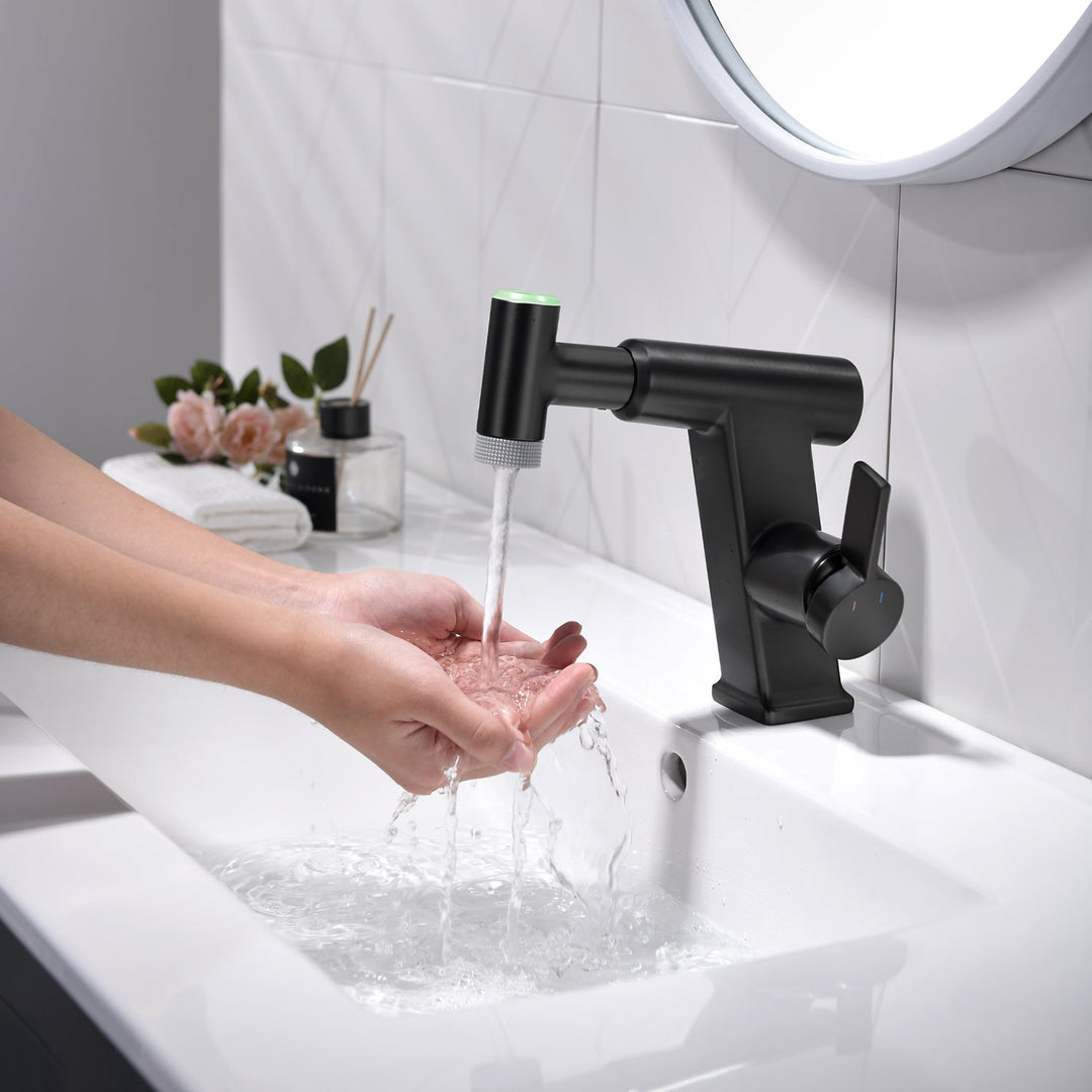 Lefton Smart Modern Single-Hole Pull-out Bathroom Faucet – Lefton Home