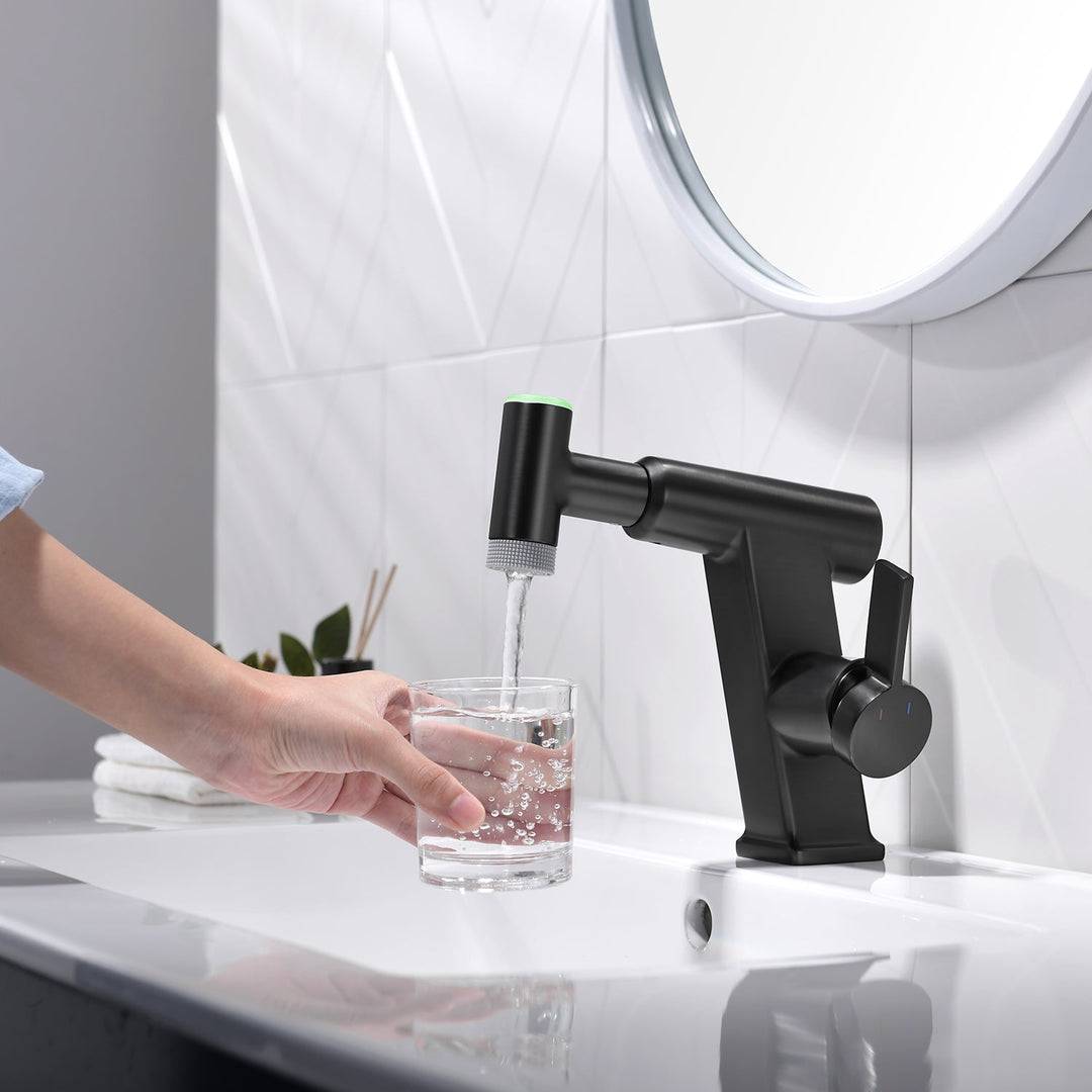 Lefton Smart Modern Single-Hole Pull-out Bathroom Faucet – Lefton Home