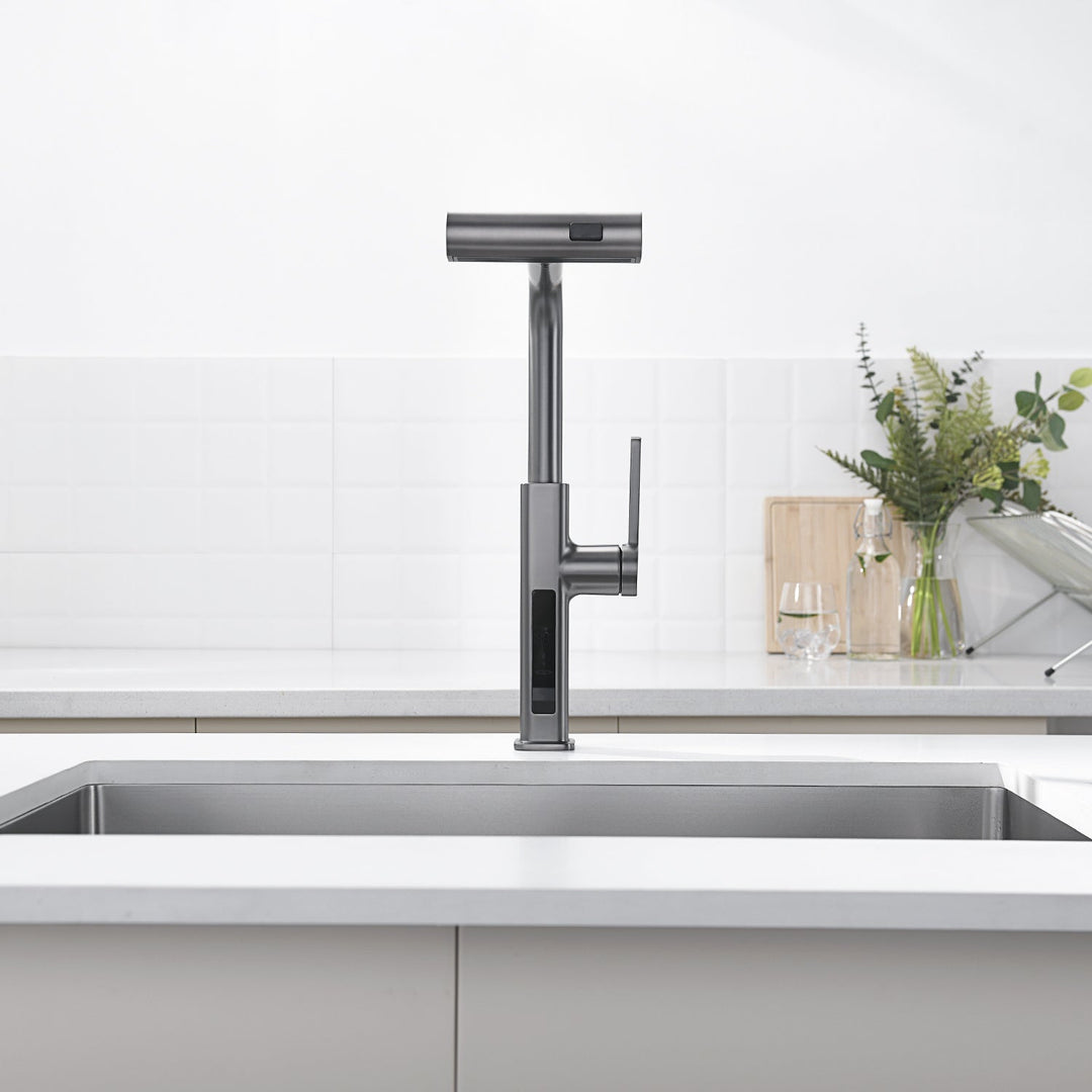 Smart Waterfall Kitchen Faucet with Temperature Display – Lefton Home