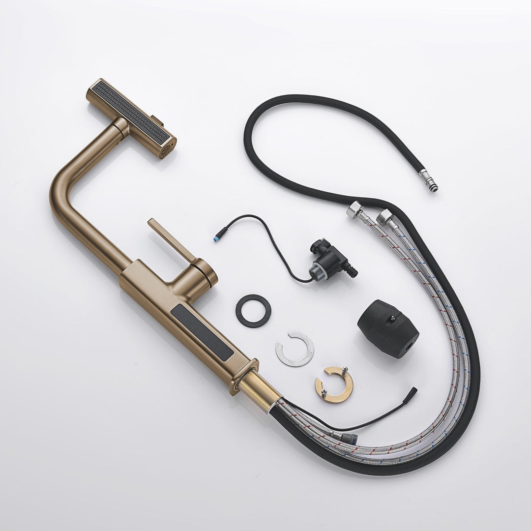 Smart Waterfall Kitchen Faucet with Temperature Display – Lefton Home