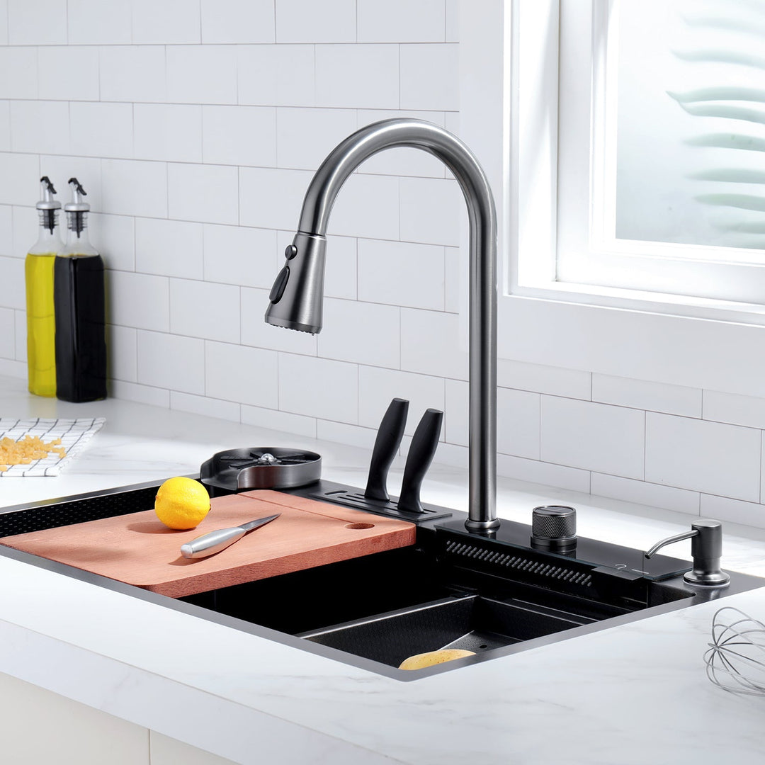LEFTON Smart Waterfall Workstation Kitchen Sink Set – Lefton Home