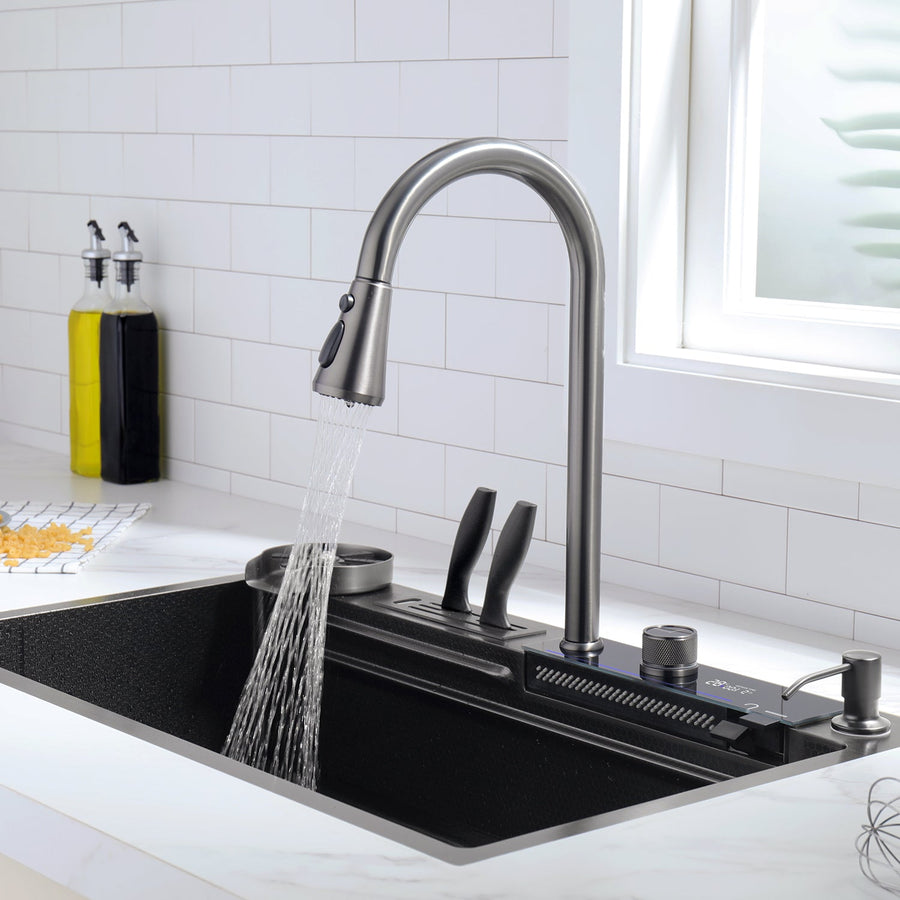 LEFTON Smart Waterfall Workstation Kitchen Sink Set – Lefton Home