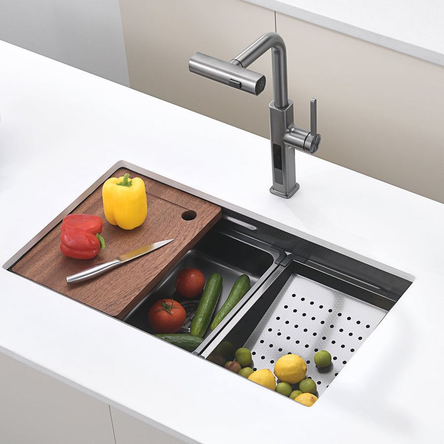Stainless Steel Single Bowl Kitchen Sink - KS2201 – Lefton Home