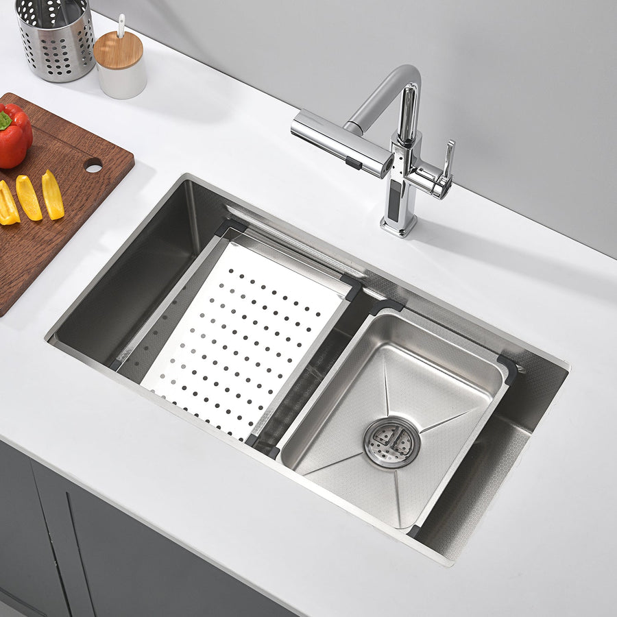Stainless Steel Single Bowl Kitchen Sink - KS2201 – Lefton Home